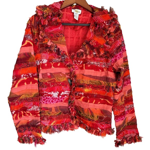 Sandy Starkman | Jackets & Coats | Vintage Sandy Starkman Red Jacket ...